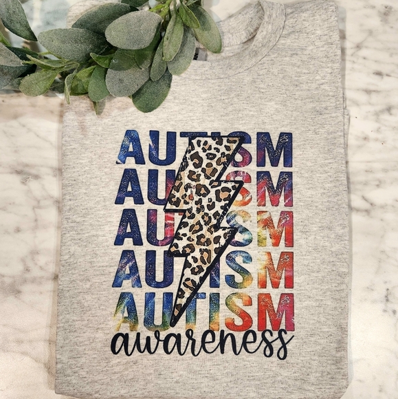 Gildan | Tops | Autism Shirt Awareness Tie Dye Cheetah Print Cute ...
